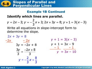 Chapter 5 Slopes of Parallel and Perpendicular Lines | PPT