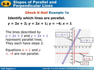 Chapter 5 Slopes of Parallel and Perpendicular Lines | PPT