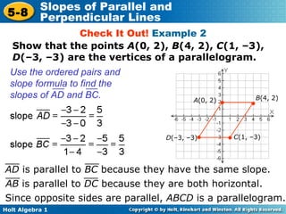 Chapter 5 Slopes of Parallel and Perpendicular Lines | PPT