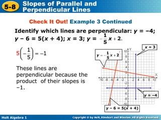 Chapter 5 Slopes of Parallel and Perpendicular Lines | PPT