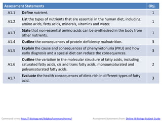 Components of the Human Diet | PPTX