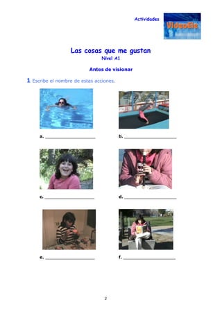 A1 cosas que_me_gustan_actividad | PDF