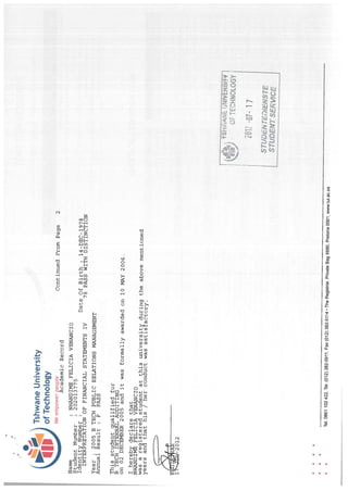 TUT Academic Records | PDF