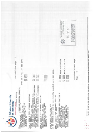 TUT Academic Records | PDF