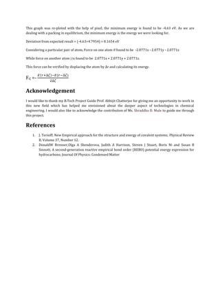 Tersoff Potential:Inter-atomic Potential for Semi-conductors | PDF | Chemistry | Science