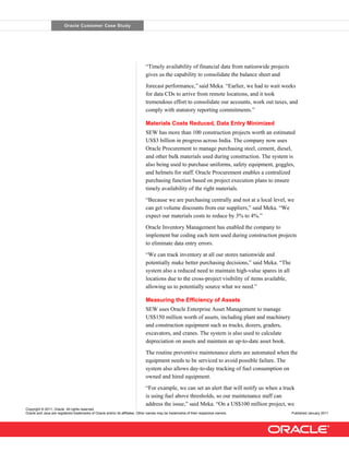 SEW Oracle ebs-case-study | PDF
