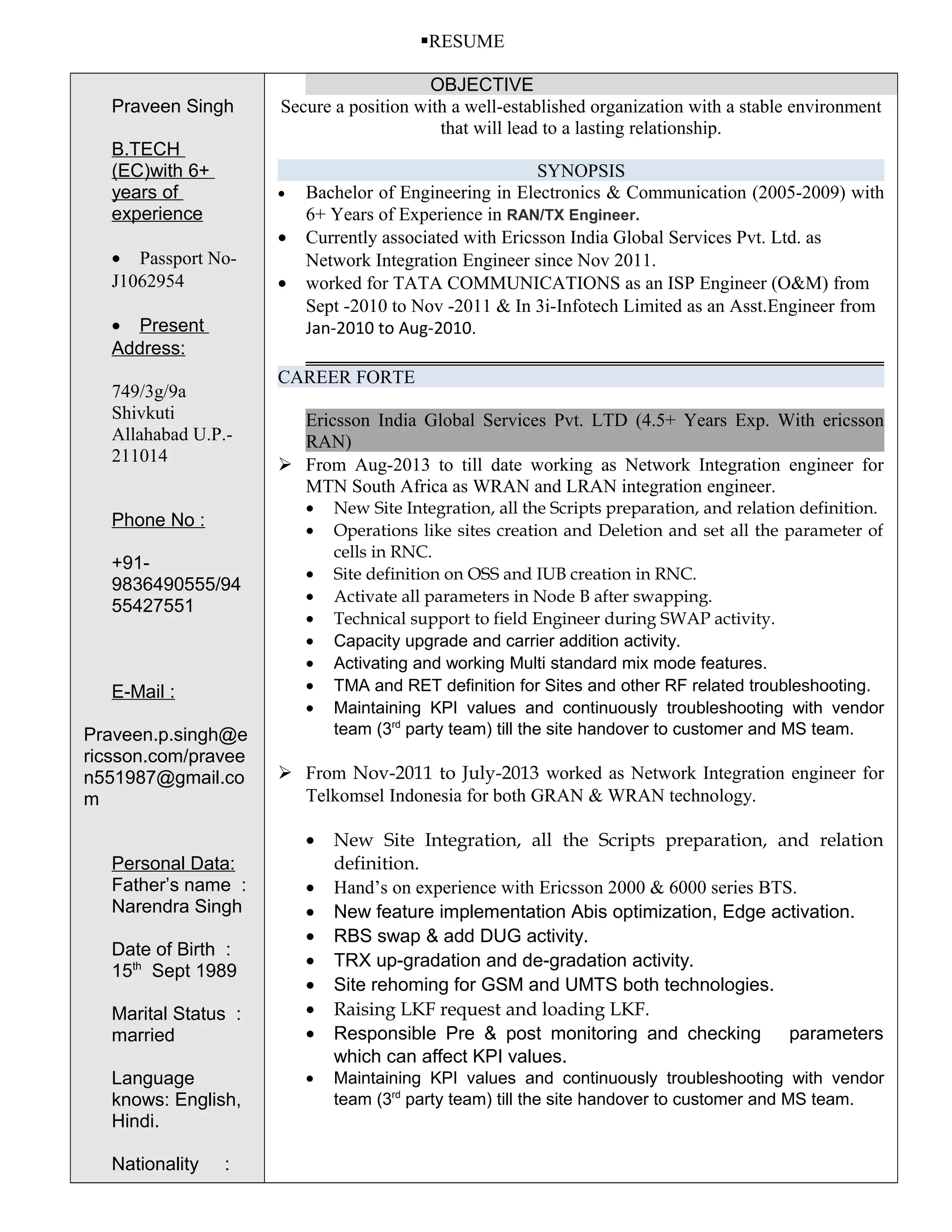 Praveen Singh_CV | DOC