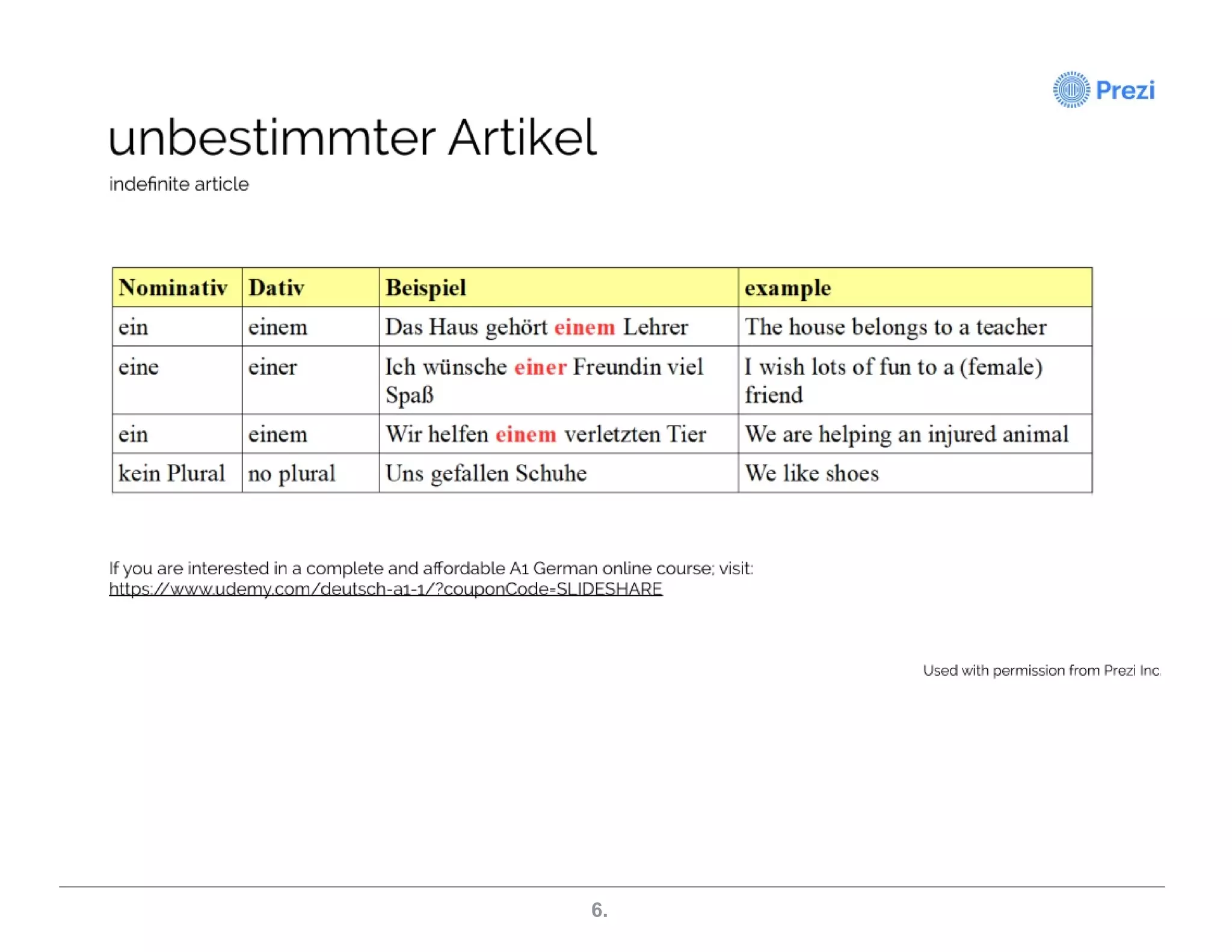 Dative / Dativ - grammatical case / grammatikalischer Fall / German ...
