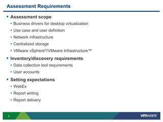 Vmware desktop infrastructure virtualization assessment | PPTX
