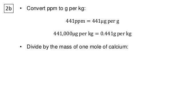How to calculate ppm from grams - mevasc