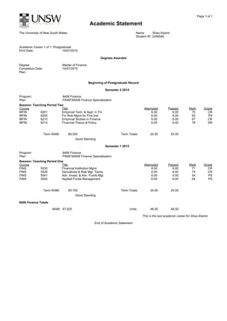 UNSW statement | PDF