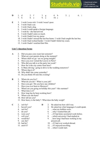 A1 Eingangskurs Grammar Exercises | PDF