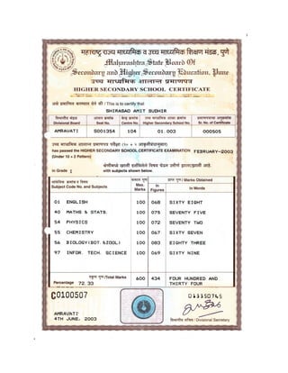 HSC Certificate | PDF