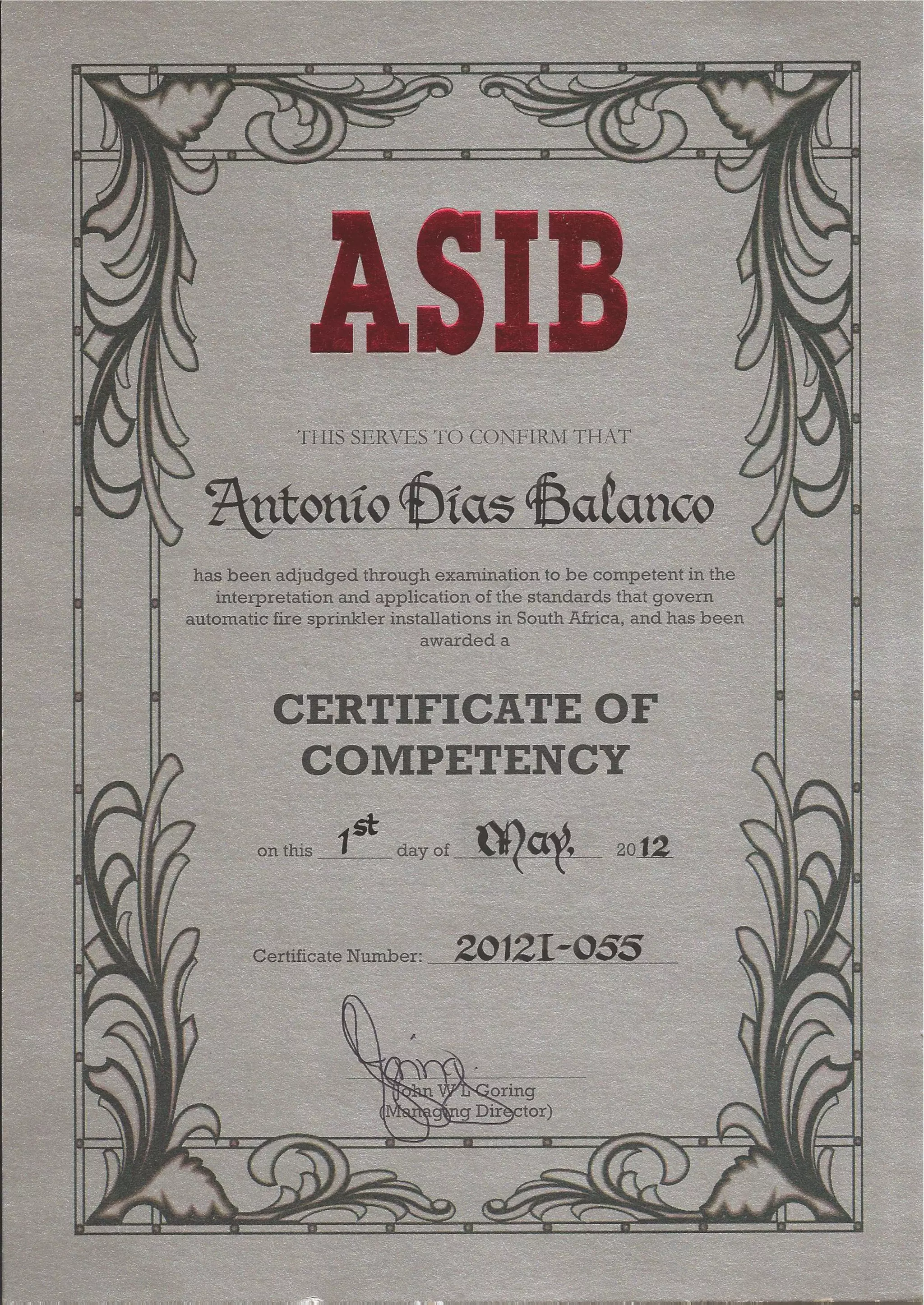 Competency Certificate | PDF