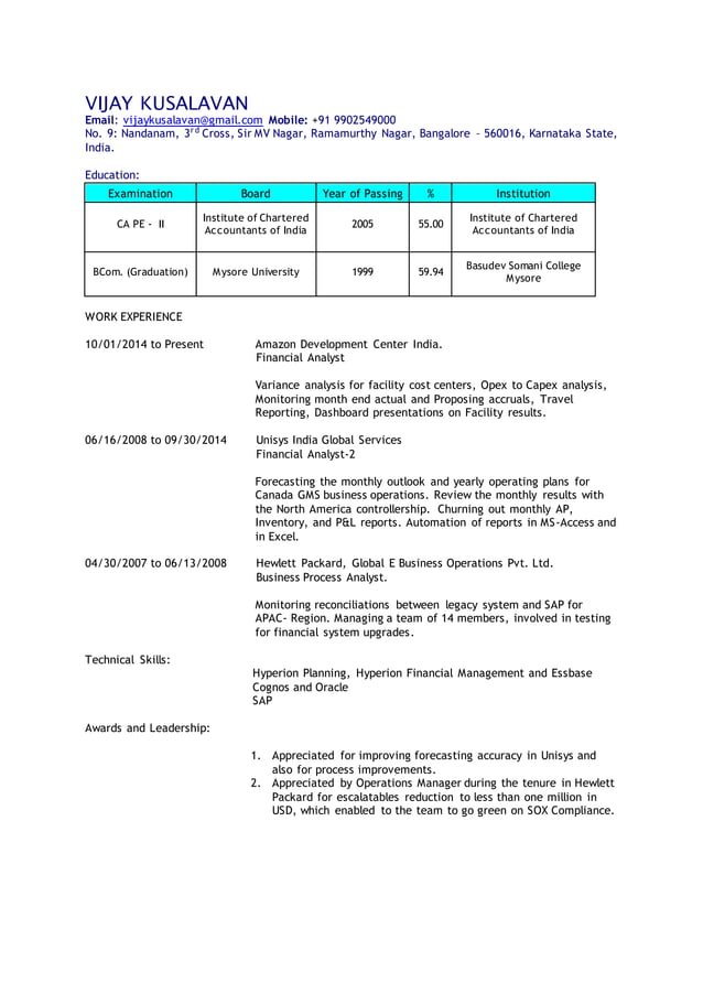 Vijay Resume-2015 | PDF
