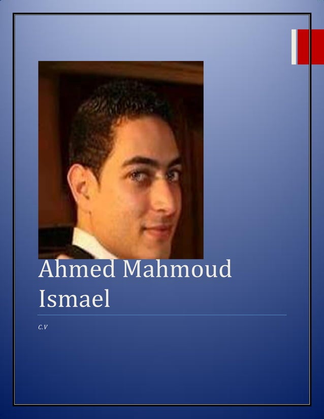 Ahmed Mahmoud Ismael c.v form Last one 1252015 | PDF