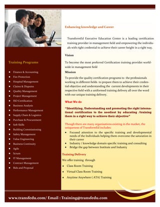 training catalogue | PDF