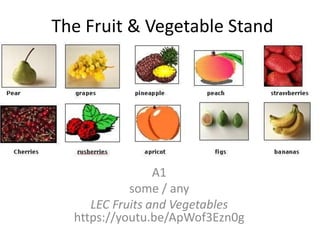 A1 fruit and vegetables | PPTX