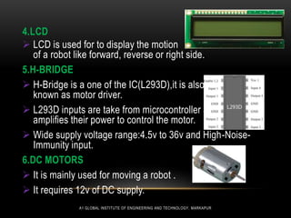 land rover robot control using GSM technology | PPTX