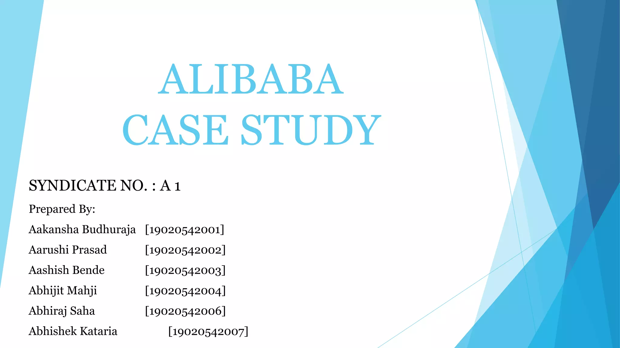 Case Study Presentation on Alibaba | PPTX