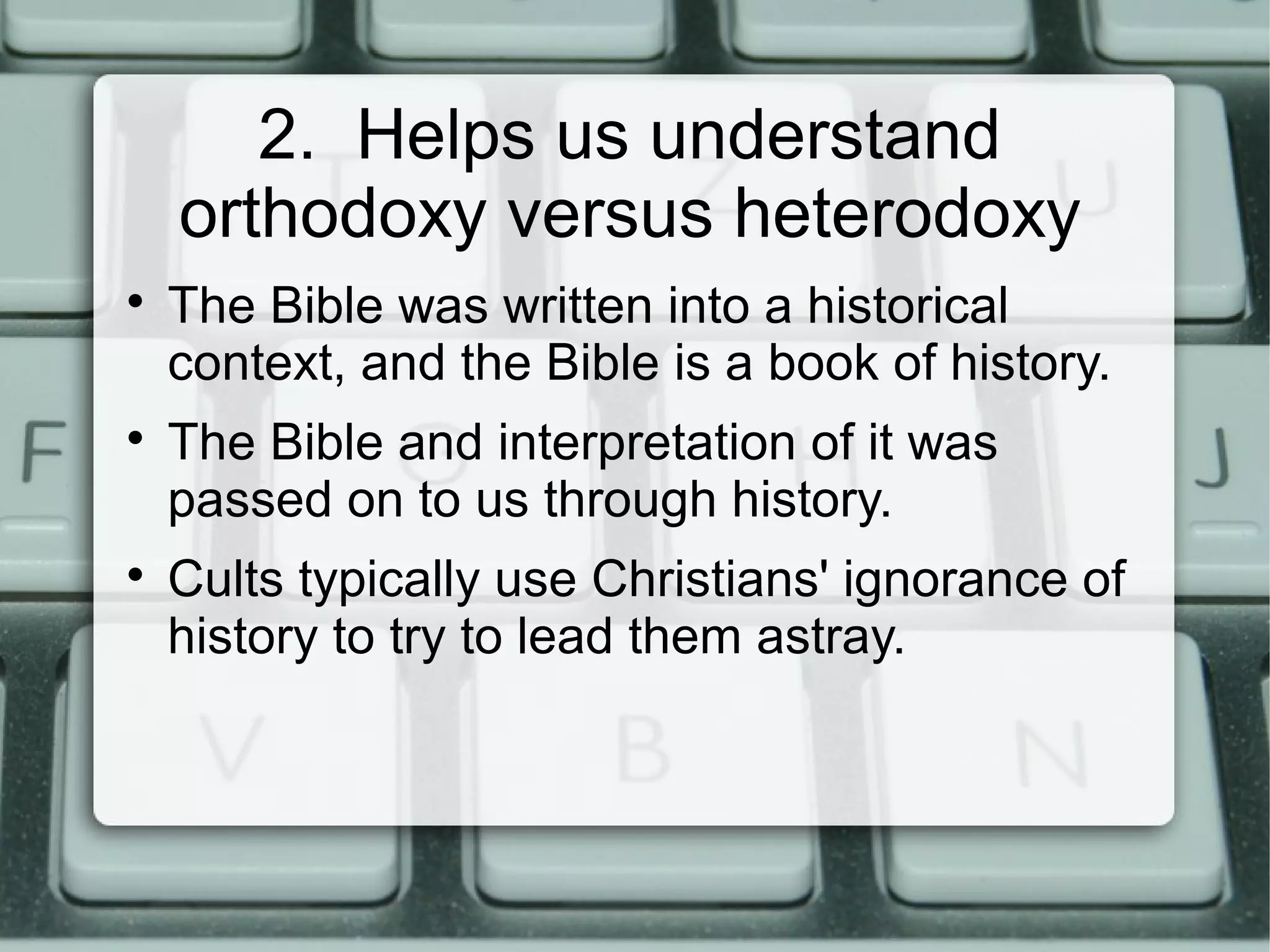 Why Study Church History | PPT