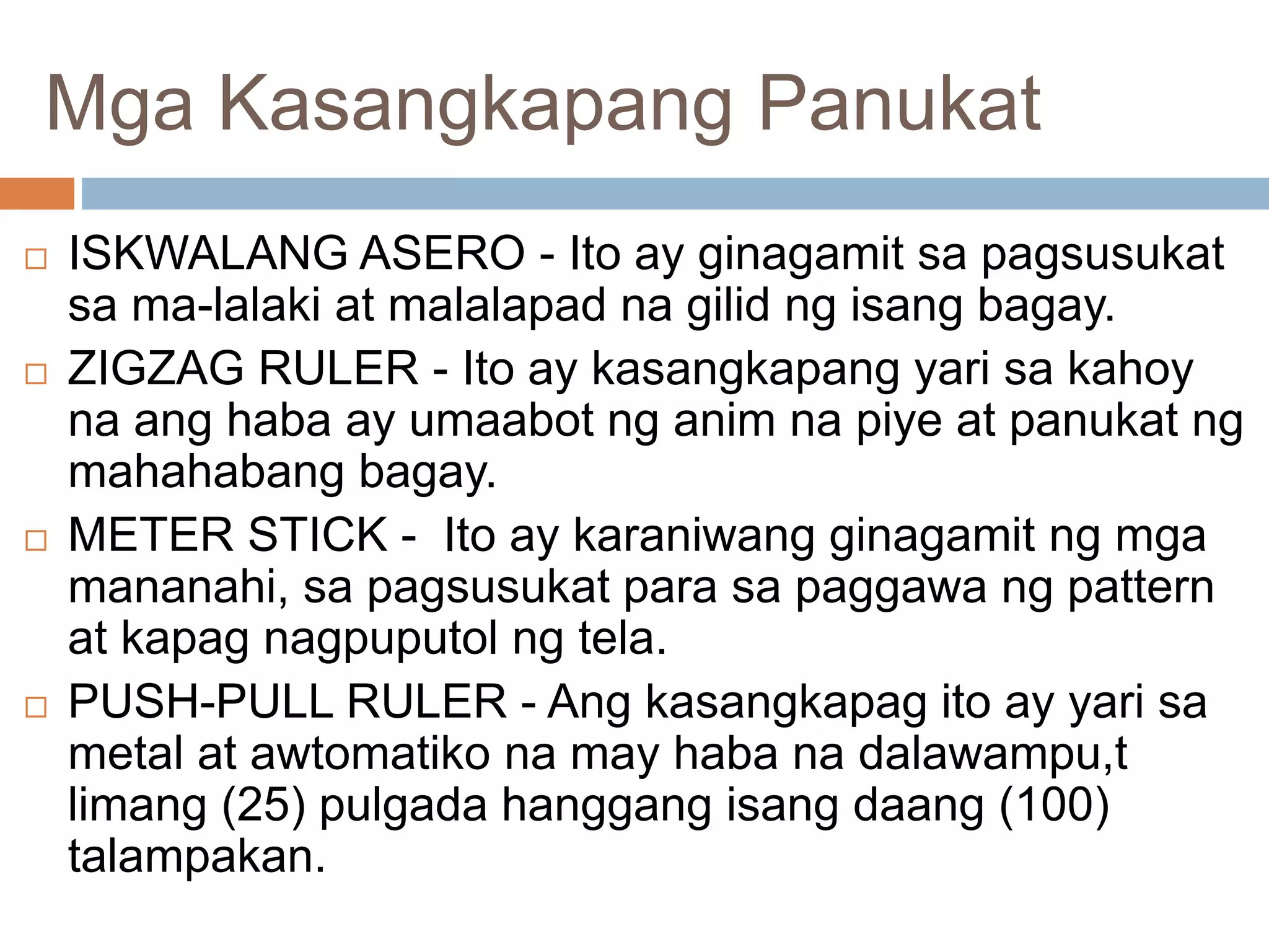 EPP 4_Mga Kagamitan sa pagsusukat | PPTX