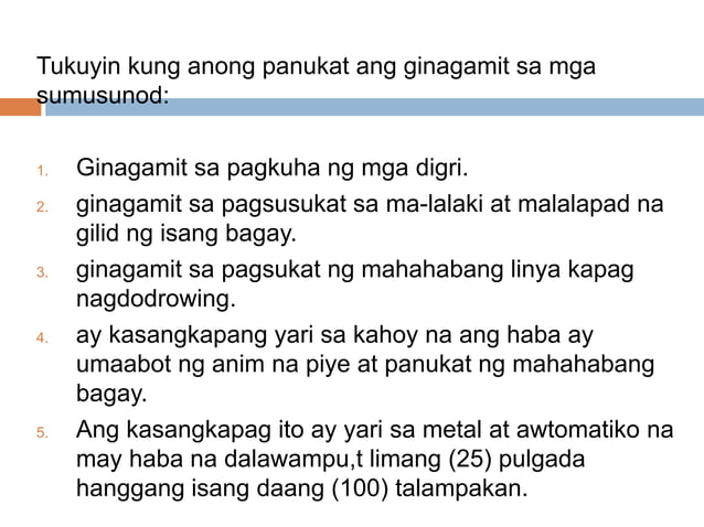 EPP 4_Mga Kagamitan sa pagsusukat | PPTX