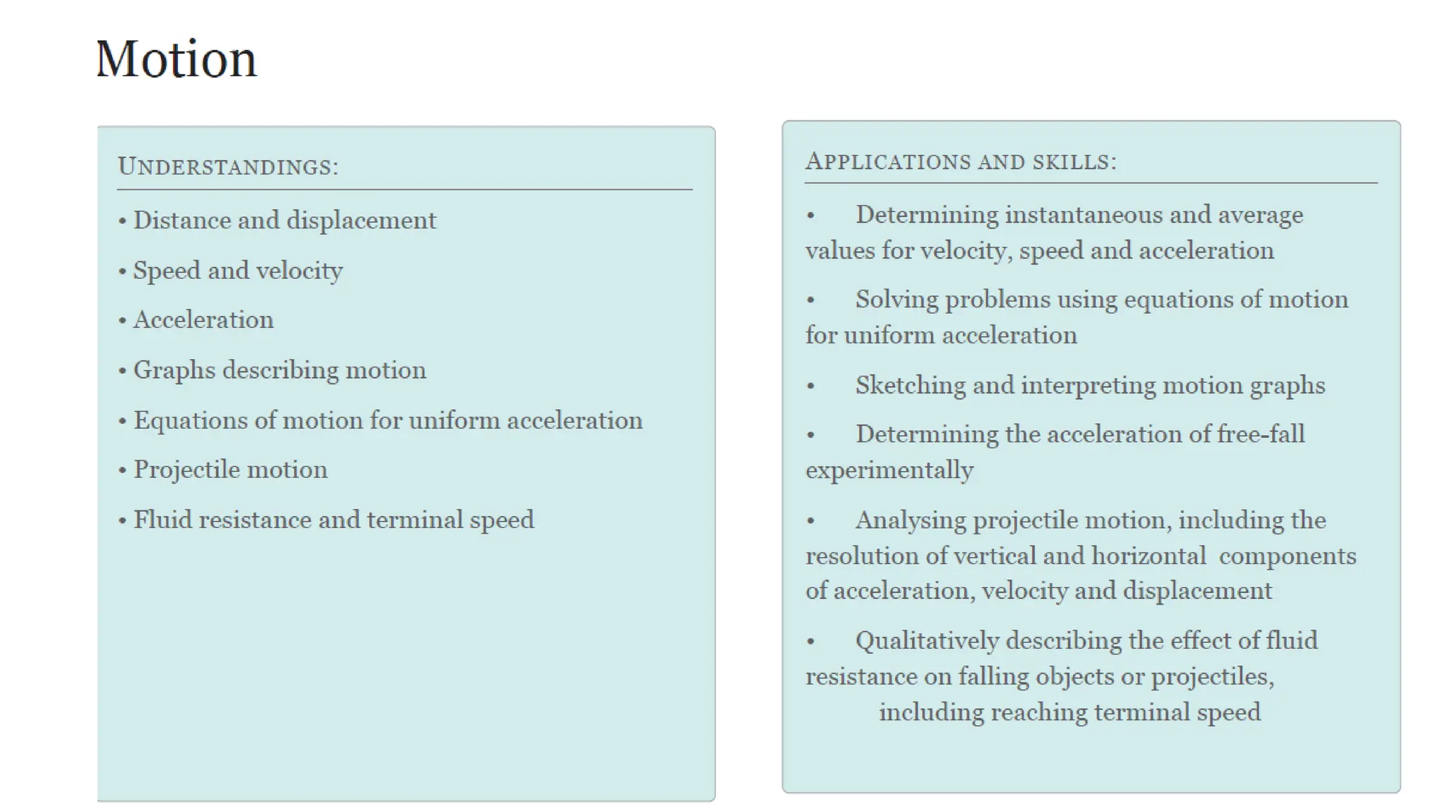 A1 Kinematics its about the kinematics for ibdp 1 | PPTX | Physics ...