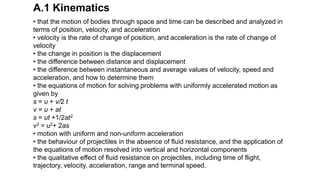 A1 Kinematics its about the kinematics for ibdp 1 | PPTX