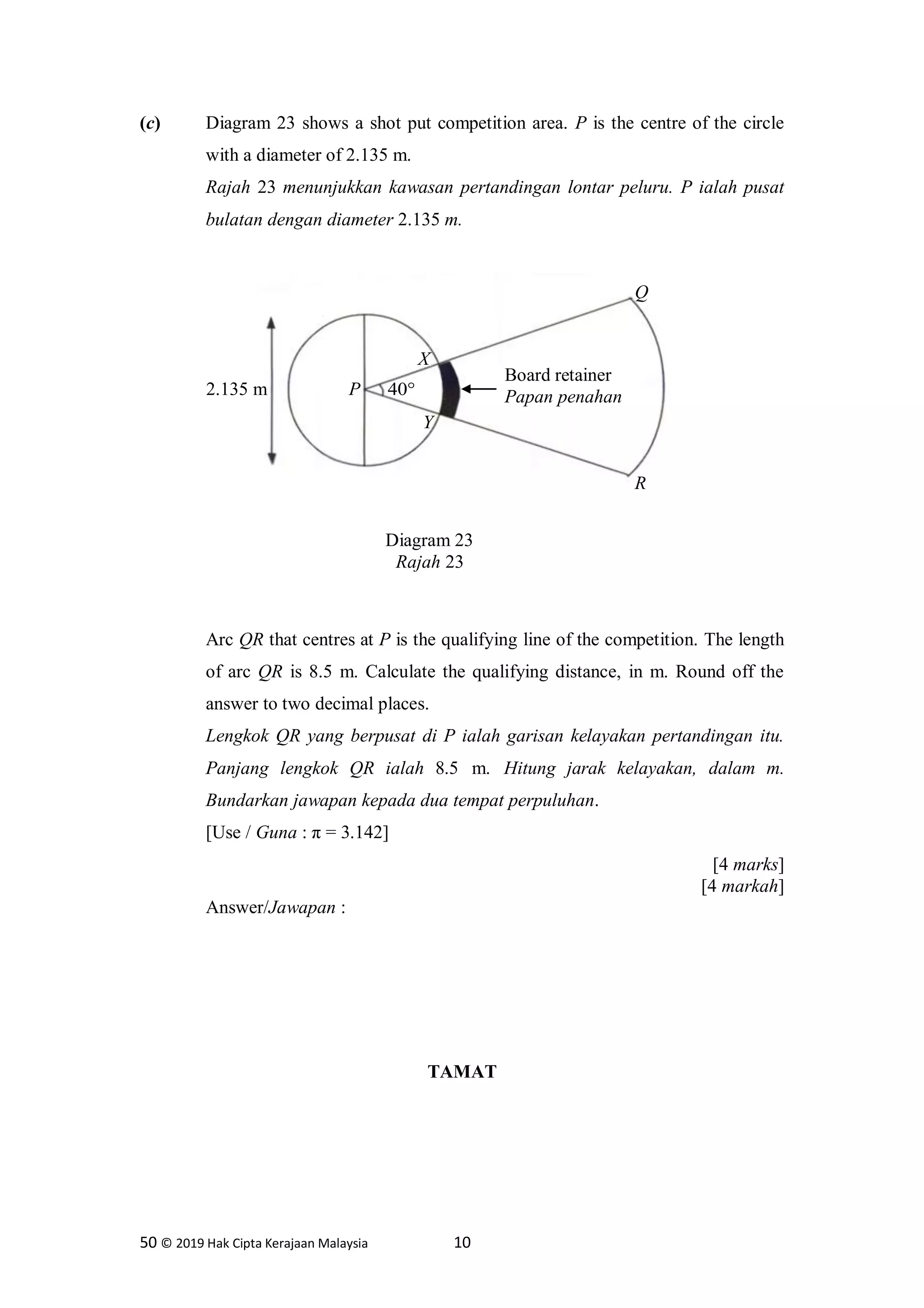 50 Item Contoh Matematik PT3 | PDF