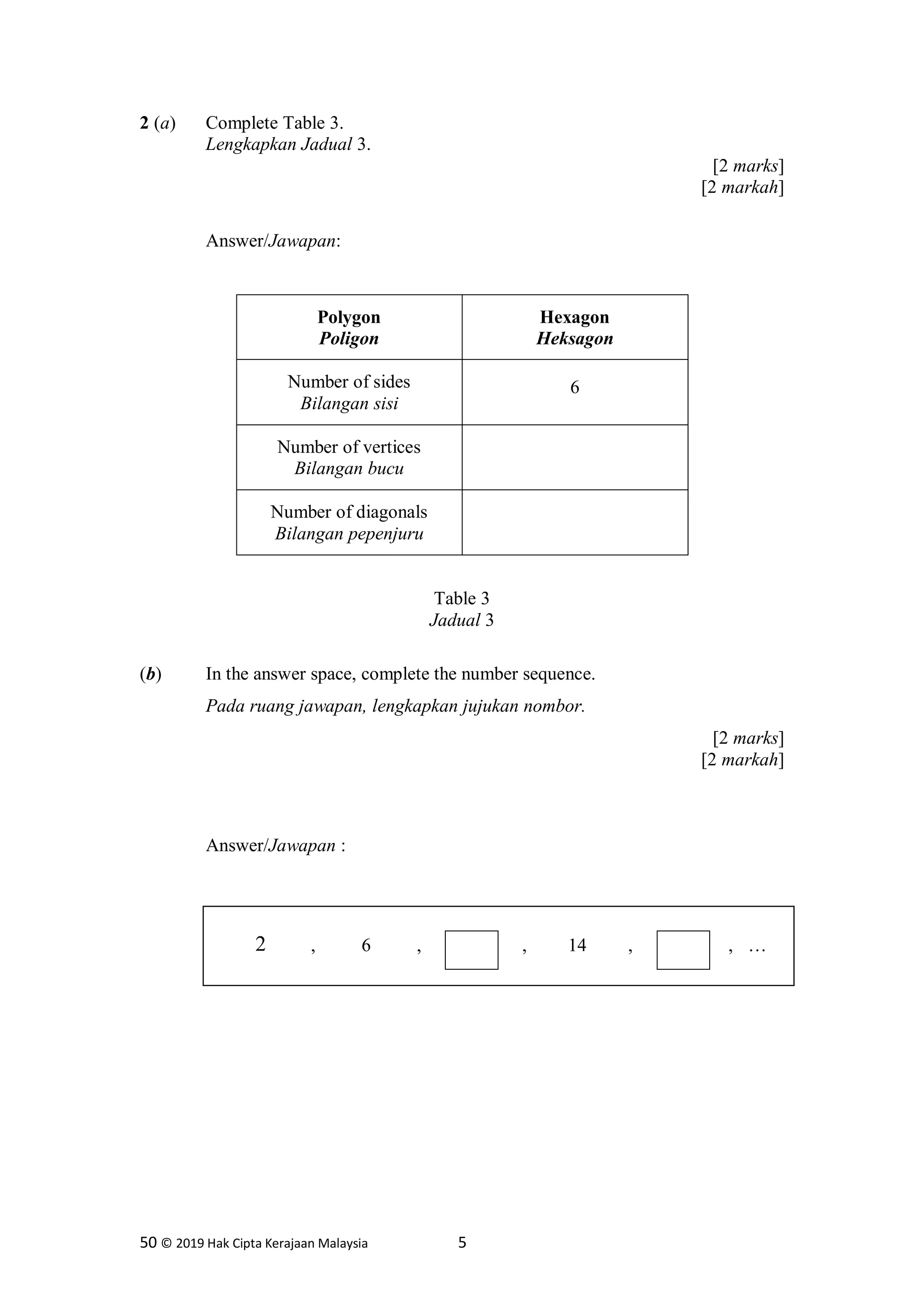 50 Item Contoh Matematik PT3 | PDF