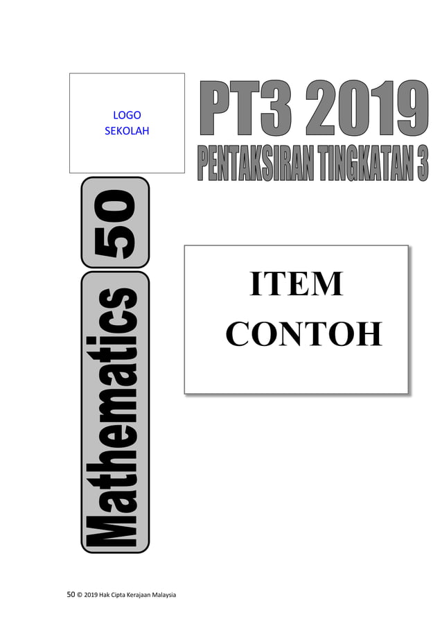 50 Item Contoh Matematik PT3 | PDF