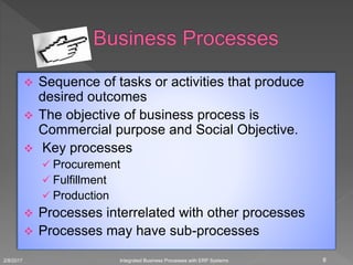 introdution to business process with erp system | PPTX