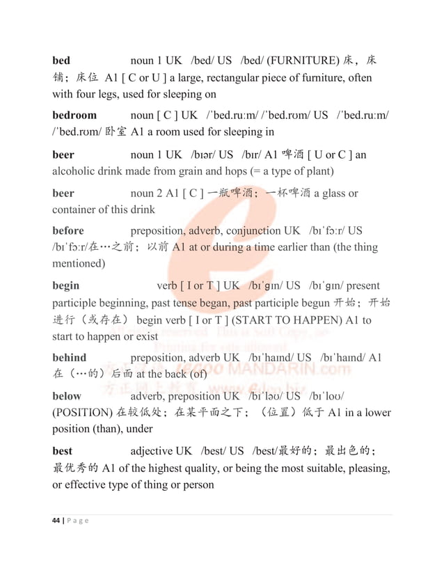 A1 movers 780 english vocaubulary according cefr v2021 sample | PDF