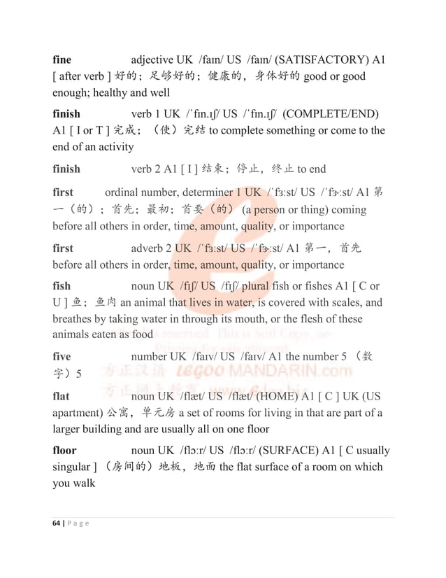 A1 movers 780 english vocaubulary according cefr v2021 sample | PDF