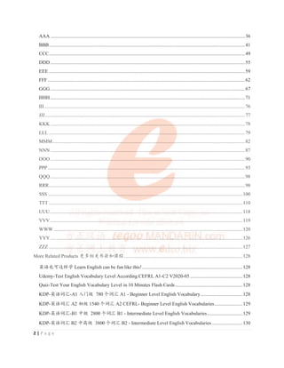 A1 movers 780 english vocaubulary according cefr v2021 sample | PDF