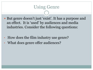 A1Y1 Media Studies Introduction to Genre | PPT