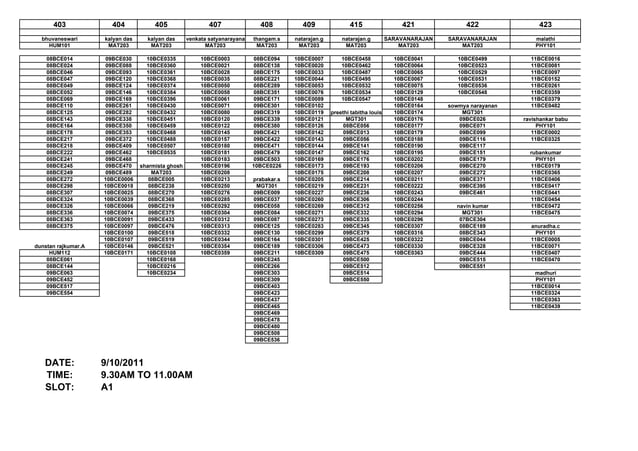 A1 seating plan 09_oct_9.30am-11am | PDF
