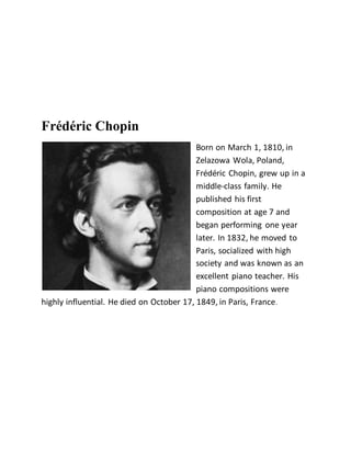 MUSIC OF A ROMANTIC PERIOD | PDF