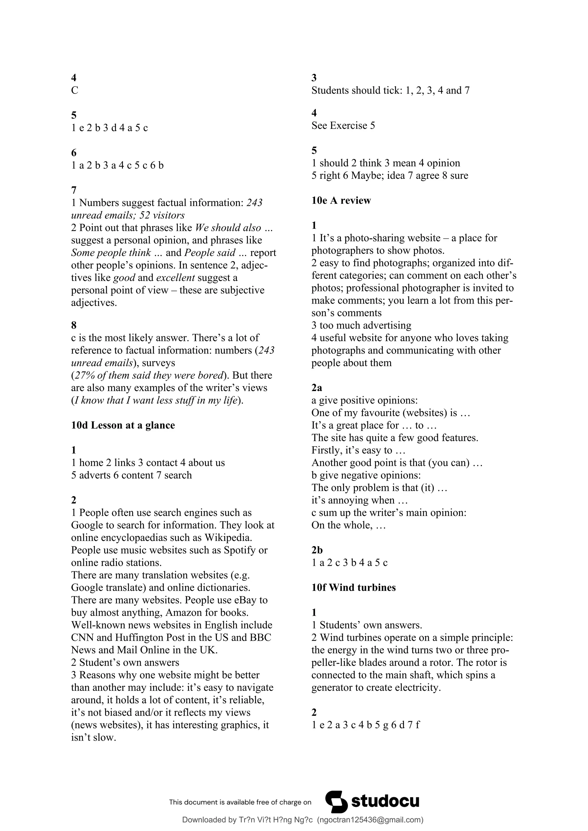 dap an sach tieng anh anh van life a2-b1 | PDF