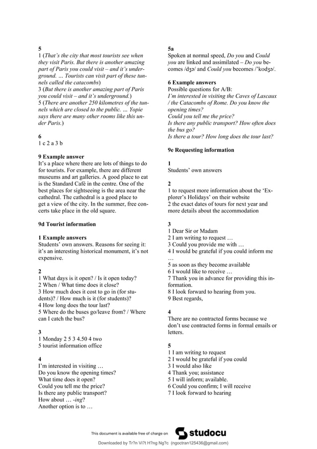 dap an sach tieng anh anh van life a2-b1 | PDF