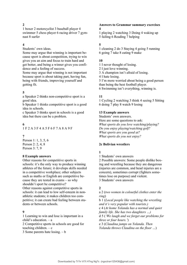 dap an sach tieng anh anh van life a2-b1 | PDF