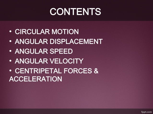 A2 circular motion-ang dis and ang-velocity | PPT