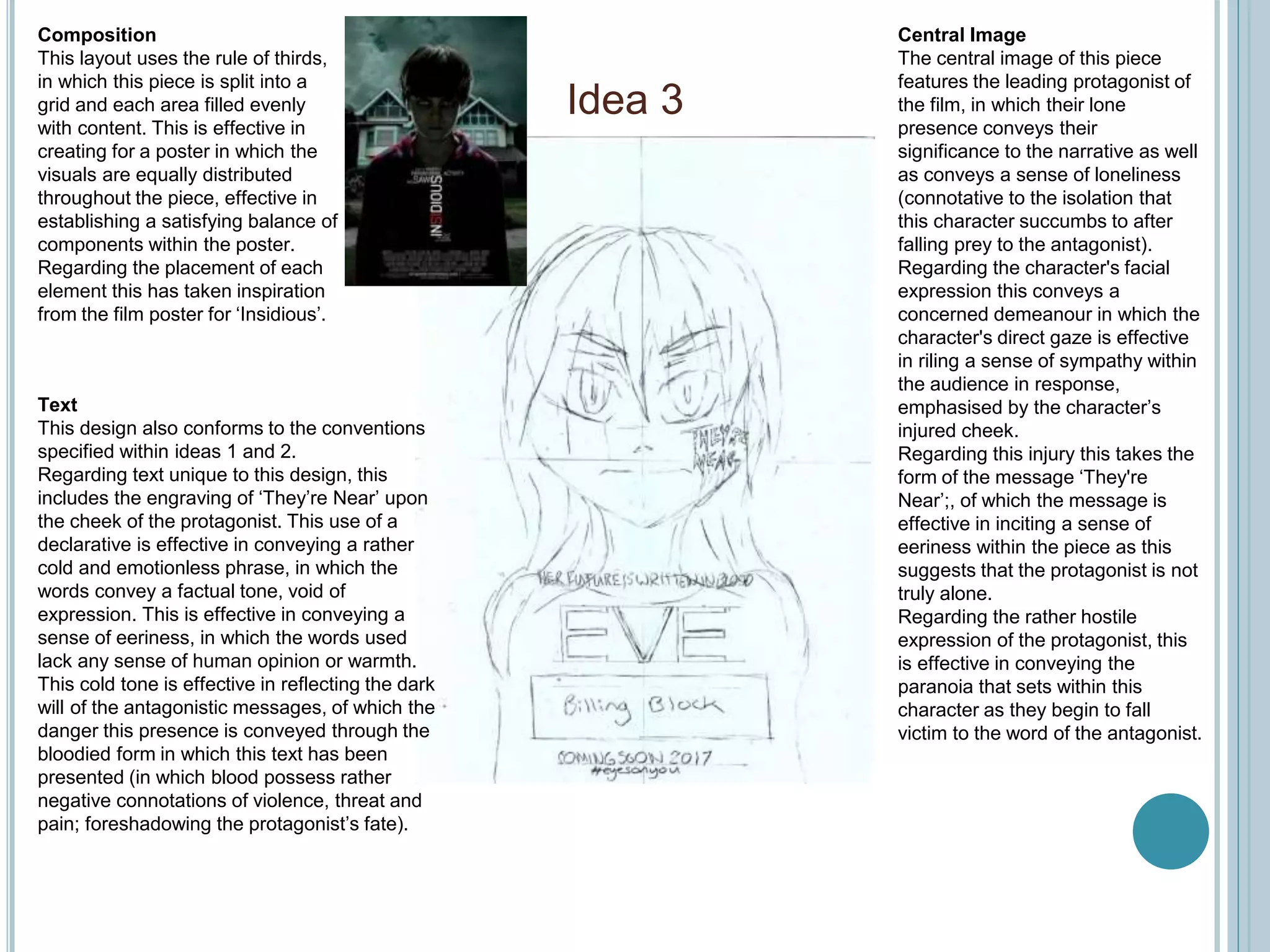 Film Poster Sketch Idea Evaluation | PPTX