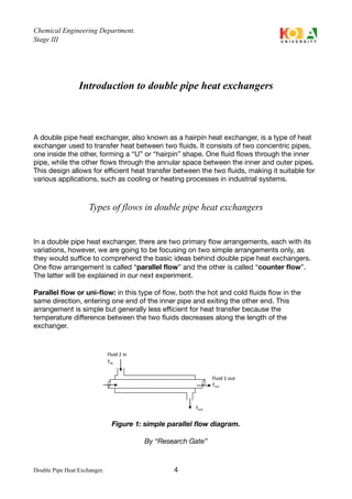 double pip heat exchanger lab | PDF