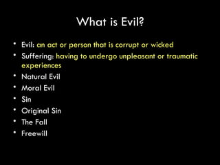 A2 The Problem Of Evil | PPT