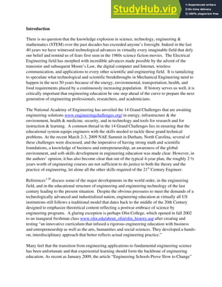 A 2-Year Common Template For Mechanical Engineering And Mechanical ...