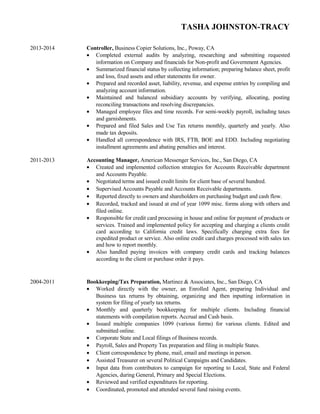 2017 resume tasha | DOC