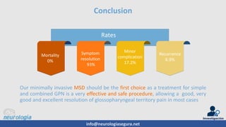 Microvascular decompression for glossopharyngeal neuralgia in a single ...