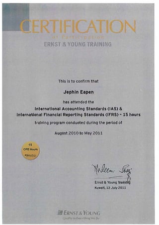 IFRS Certificate | PDF